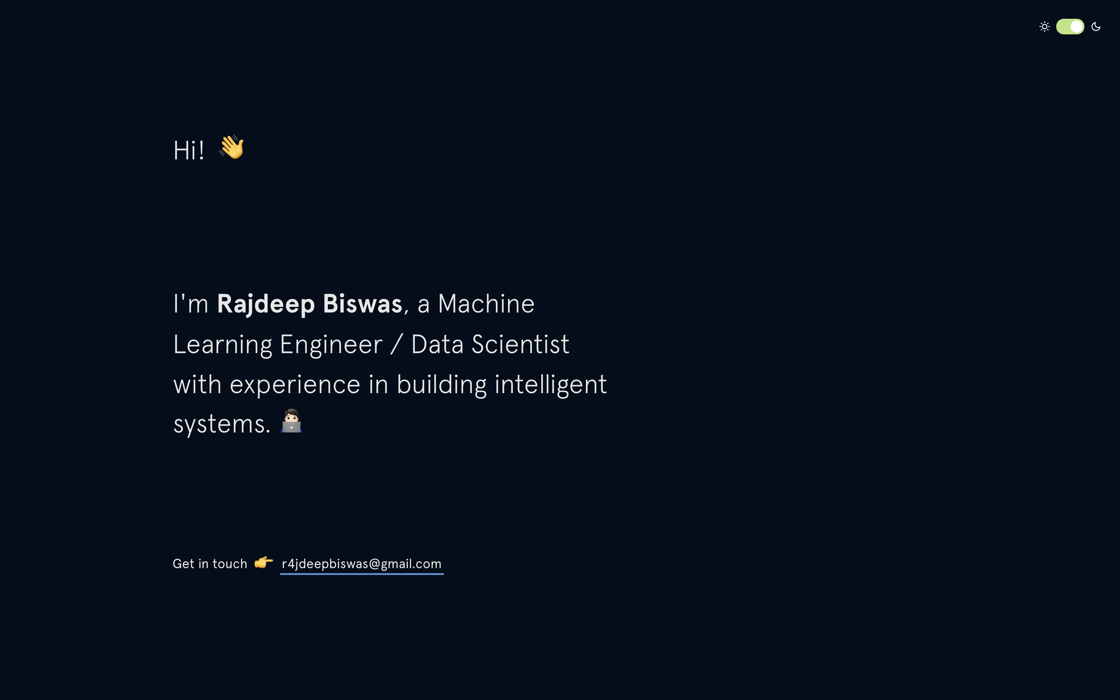 Rajdeep Biswas | ML Engineer, Data Scientist